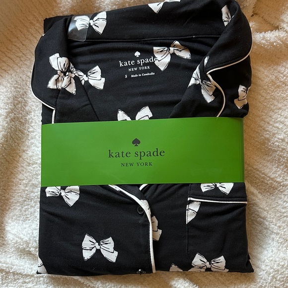 kate spade | Intimates & Sleepwear | Nwt Kate Spade Pajamas With Black ...